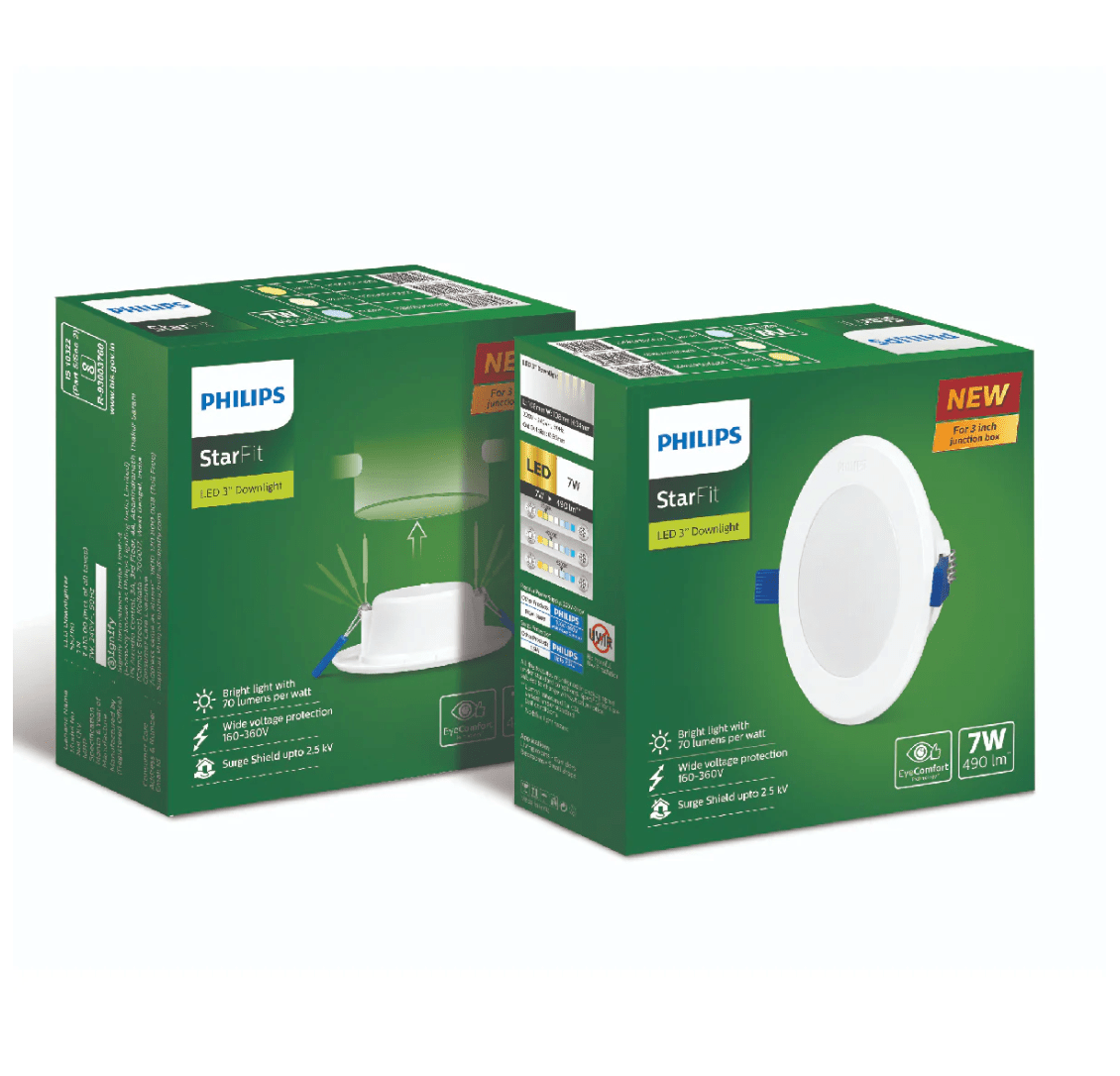 Philips Starfit 7-watt Concealed JB LED downlighter for Ceiling with 3 – Orangevolt