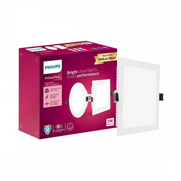 Philips 5-Watt Square AP Plus UltraGlow LED DL Recessed LED Panel ...