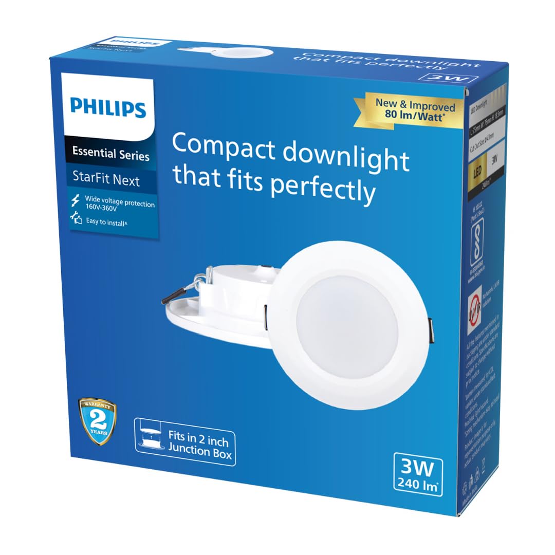 Home / PHILIPS 3 Watt Starfit 2 inch Concealed JB Ceiling light| For ...