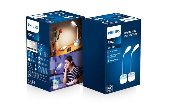 Home / PHILIPS Onyx Blue Rechargeable LED Table Lamp with Mobile & Pen ...