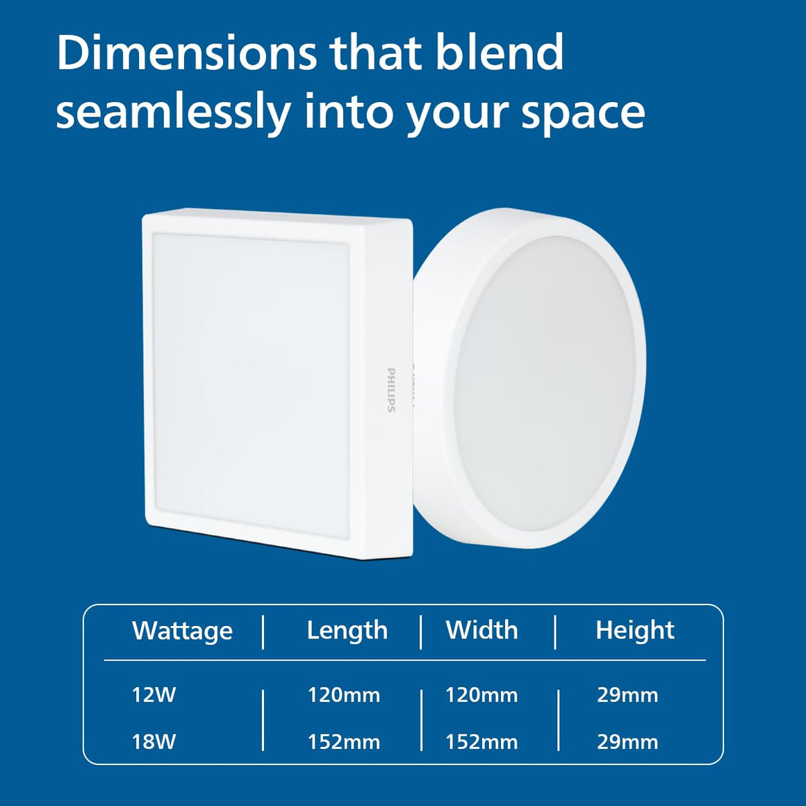 Home / PHILIPS 18 Watt Square Slim Surface Ceiling Light | LED ...