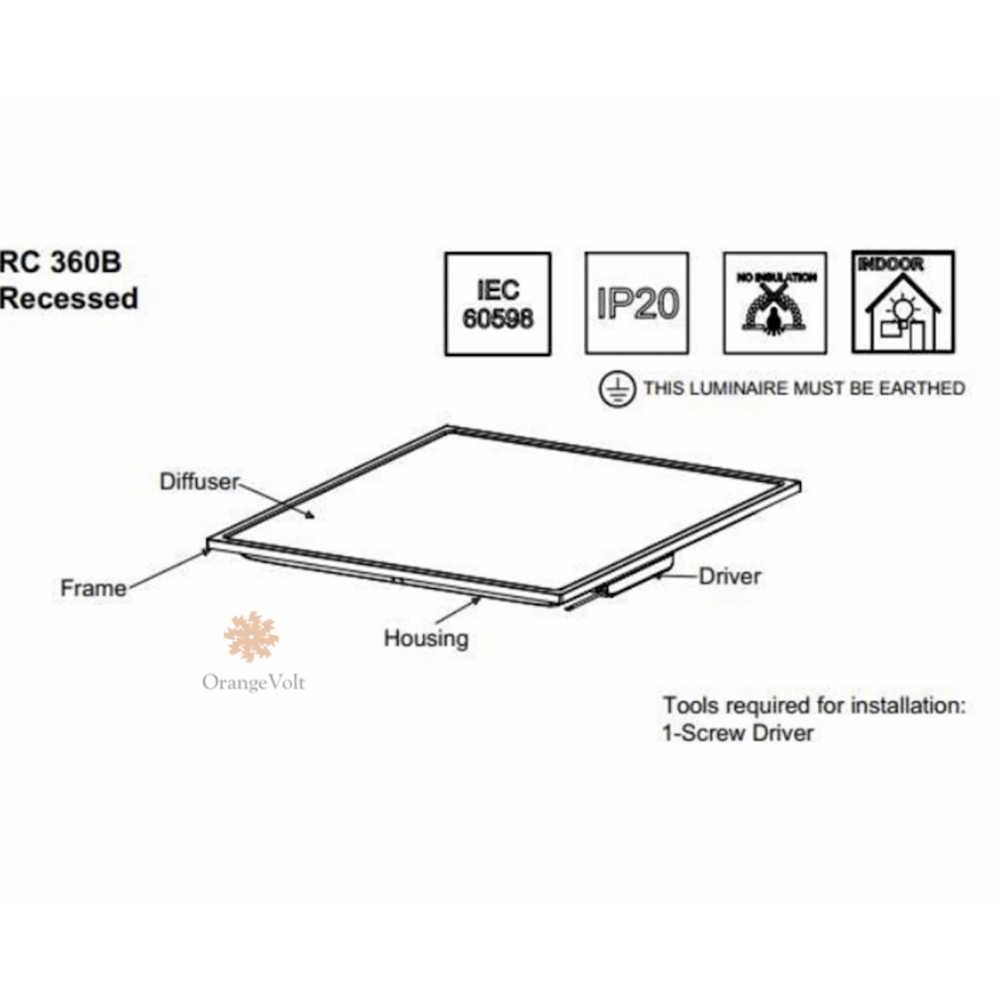 Home / PHILIPS RC380B LED36S-6500 G6 L60W60 PSU OD 2x2 Panel recessed ...