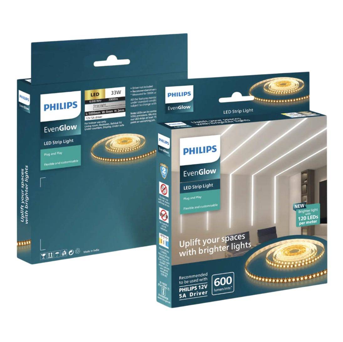 Home / Philips EvenGlow 8 MM Strip with 120 LEDs/Mtr led Strip Light Warm White