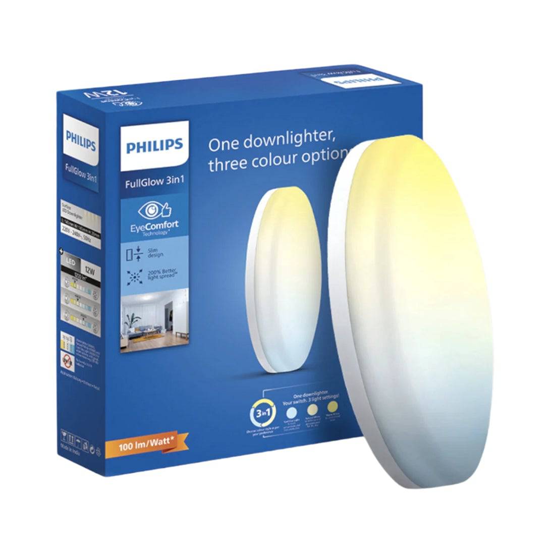 Philips Full Glow 12-watt Round LED Surface Downlighter | 3 Colors in ...