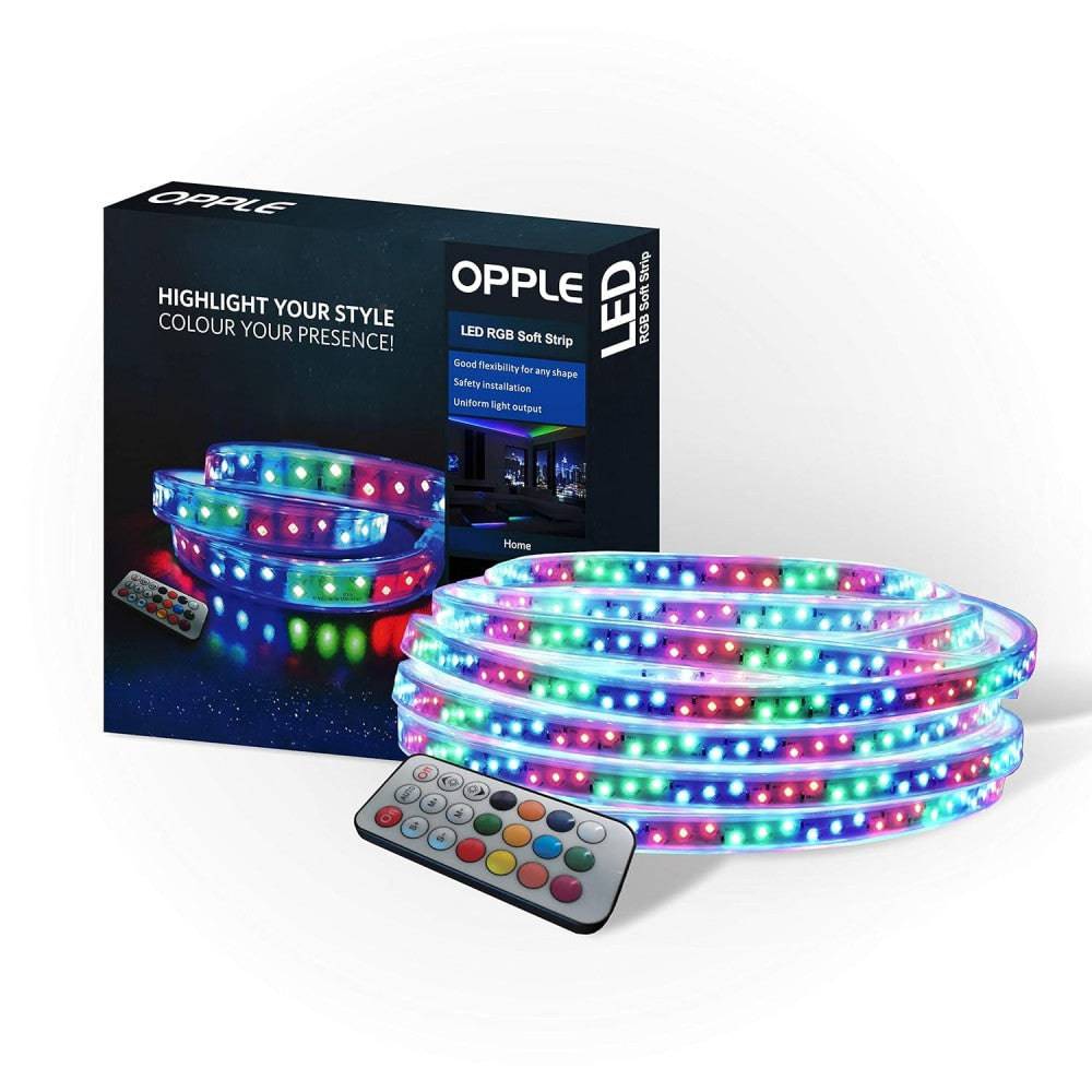 OPPLE Color Led Strip, 5 Meter RGB Color LED Strips with Remote Contro ...