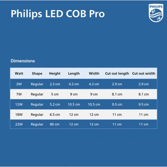 Philips 18w LED COB Pro 6500k Cool White CW Downlight – Orangevolt