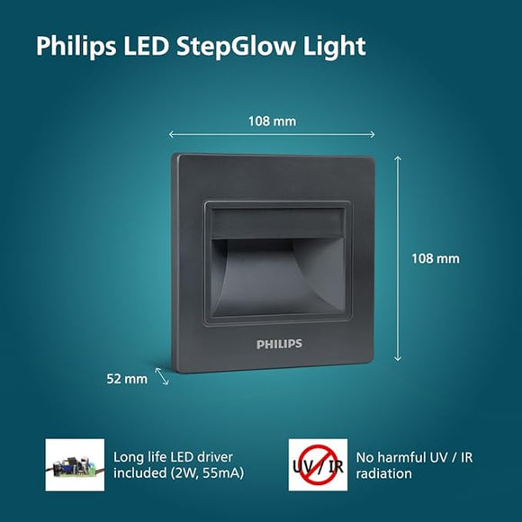 Home / Philips 2W StepGlow LED Step Light 581958 – Outdoor Stair Light ...